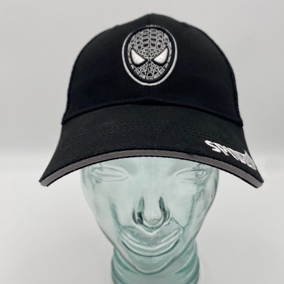 Marvel | Accessories | Universal Studios Spiderman Hat Marvel Adjustable One Size Snapback Black ...